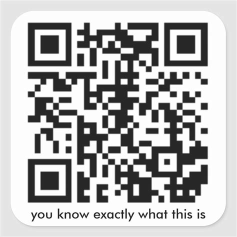 Rick Roll Qr Code Square Sticker Zazzle Rick Rolled Coding