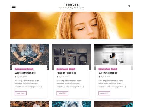 Focus Blog Wordpress Theme
