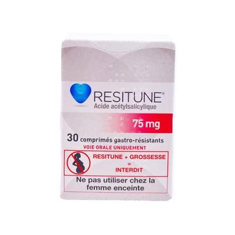 Resitune 75mg Boite De 30 Comprimés Gastro Résistants