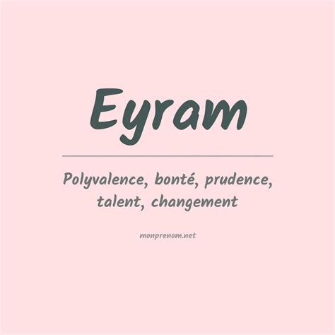 Signification Du Prénom Eyram