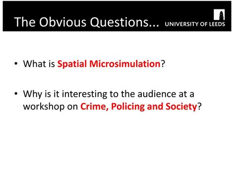 Ppt Spatial Microsimulation And Crime Analysis Powerpoint