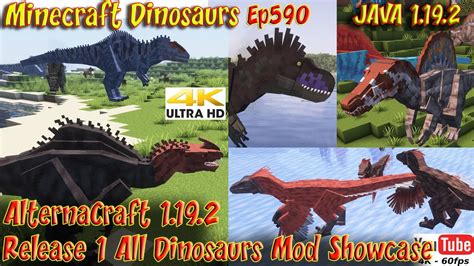 Alternacraft 1192 Release 1 All Dinosaurs Mod Showcase 4k60fps