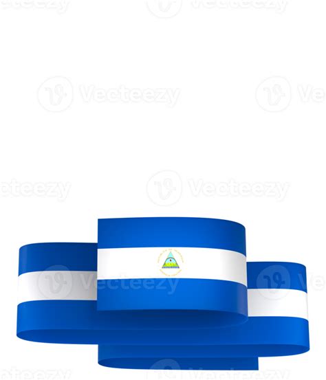Nicaragua bandera elemento diseño nacional independencia día bandera cinta png PNG