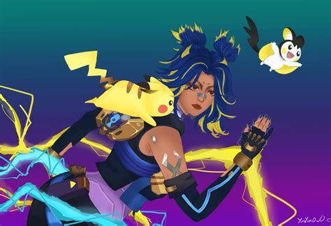 Artstation Neon Of Valorant With Pokemons