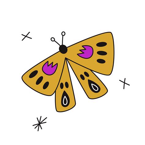 Illustration With Magic Moth 42670673 Vector Art At Vecteezy