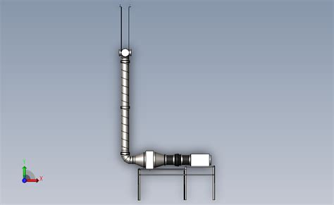 带空气加热器的通风系统 Solidworks 2014 模型图纸下载 懒石网