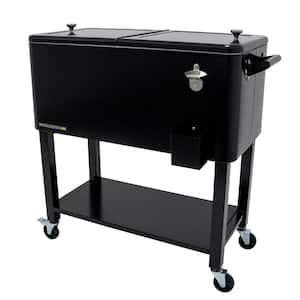 Permasteel 120 Qt Outdoor Portable Patio Cooler Ice Chest With 2 Drink