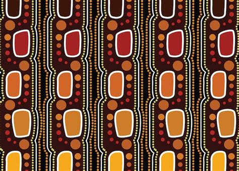 Premium Vector Aboriginal Dot Art Vector Seamless Background