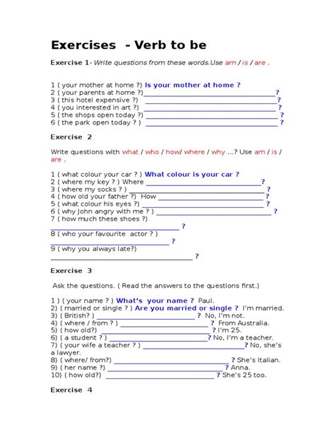 PDF Exercícios sobre Verbo to be e Present Continuous PDFSLIDE NET