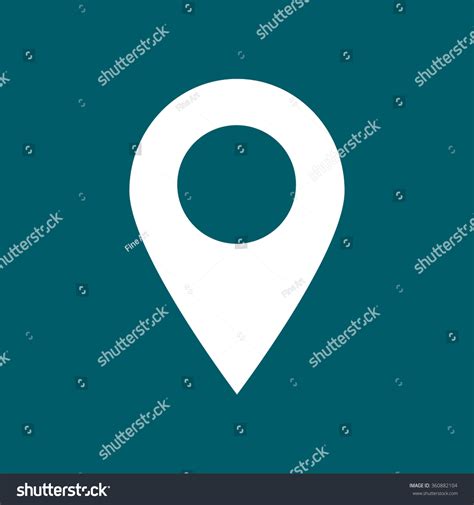 Map Pointer Icon Gps Location Symbol Flat Royalty Free Stock Vector