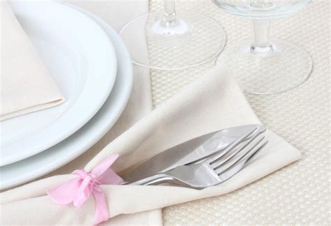 Premium Photo Table Setting With Fork Knife Plates And Napkin