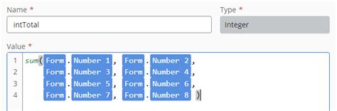 summing fields in realtime in a new responsive form not repeating