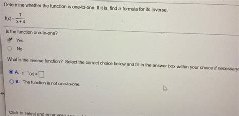 solved determine whether the function is one to one if it