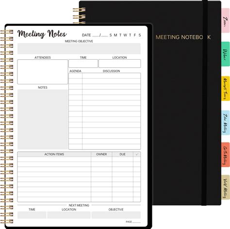 Meeting Notebook For Work Meeting Schedule Notebook 7
