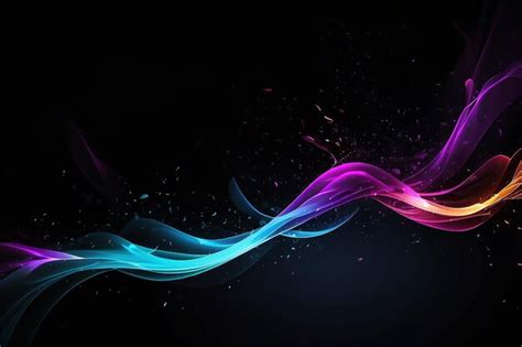 Light Effect On Black Background Premium Ai Generated Image