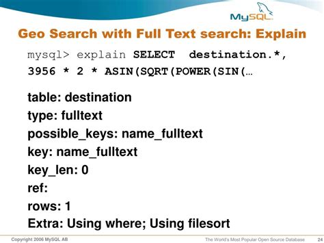 Ppt Geospatial Search With Mysql Powerpoint Presentation Free
