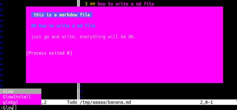 magenta background · issue 71 · ellisonleao glow nvim · github
