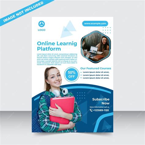Premium Vector Online Course Brochure Template