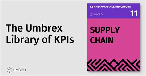 Supply Chain Key Performance Indicators Umbrex