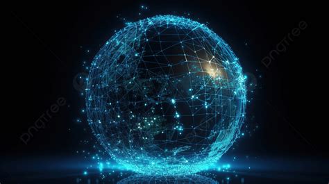 Global Connectivity Background Connected Globe Surrounded By Lines 3d Rendering Digital Planet