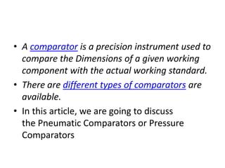 Pneumatic Comparator Pptx