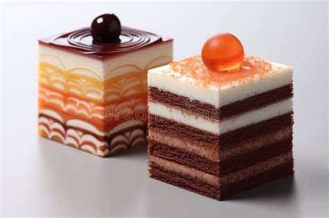 3d Printed Food Layers Forming A Unique Dessert Stock Illustration