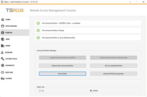 Virtual Printer Tsplus