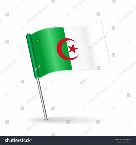 algerian flag map pointer layout vector royalty free stock vector