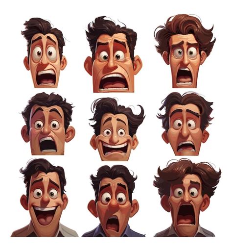 Premium Vector Cartoon Faces Expressions Vector Illustration