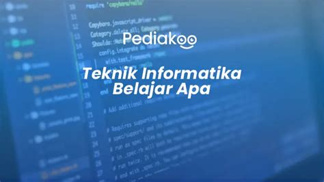 lengkap teknik informatika belajar apa