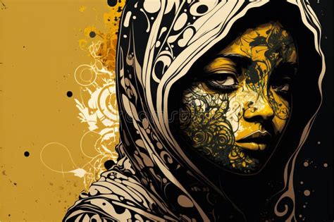 Modesty Abstract Art Generative Ai Stock Illustration Illustration