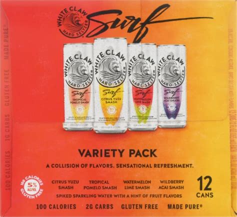 White Claw Hard Seltzer Surf Variety Pack 12 Cans 12 Fl Oz Kroger