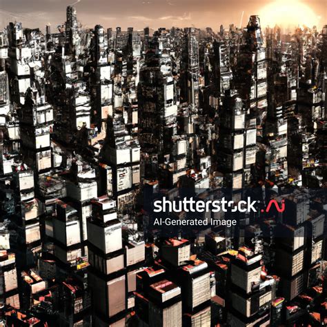 Futuristic Photo Realistic Utopia City Filled Cuboid Ai Generated Image