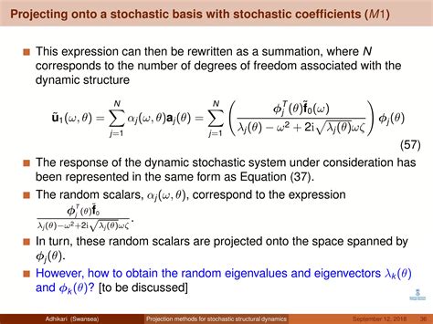 Projection Methods For Stochastic Structural Dynamics Pdf Physics