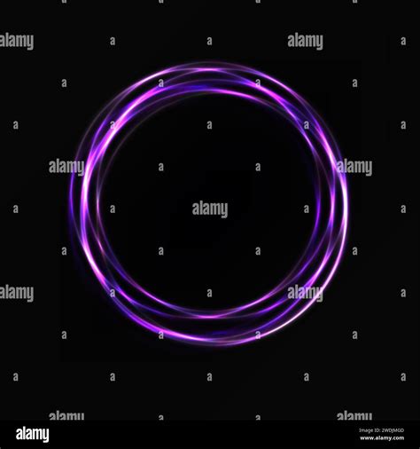 Illustration Violet Portal Flair Round Circle With Sparkles And Glow