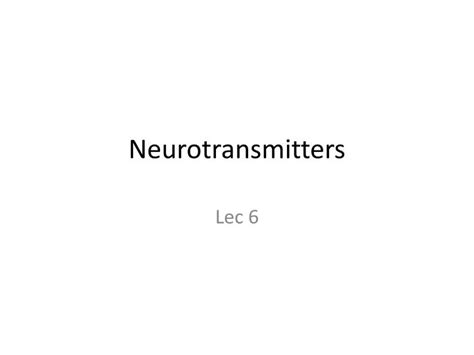Ppt Neurotransmitters Powerpoint Presentation Free Download Id3451412