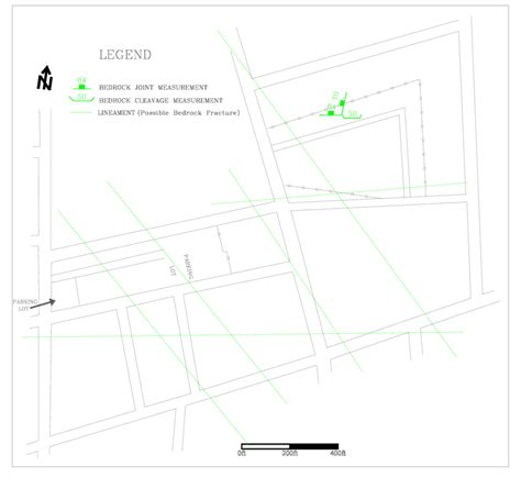 Fracture Trace Map Containing Lineament And Outcrop Data In Project