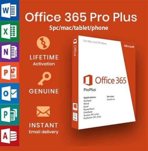 Microsoft Office Lifetime Professional Plus Authentic Windows Tablet Phone Mac Computers