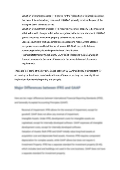 Solution Major Differences Between Ifrs And Gaap Studypool