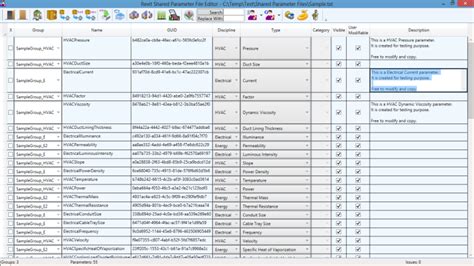 revit parameter organizer 2018 shared parameters spf editor