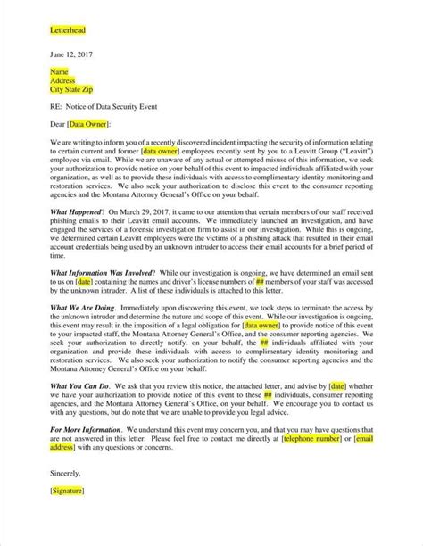 Letter Header Via Email