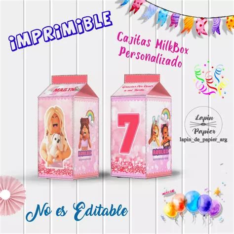 Kit Imprimible Cajitas Milk Cumpleaños Roblox Nena