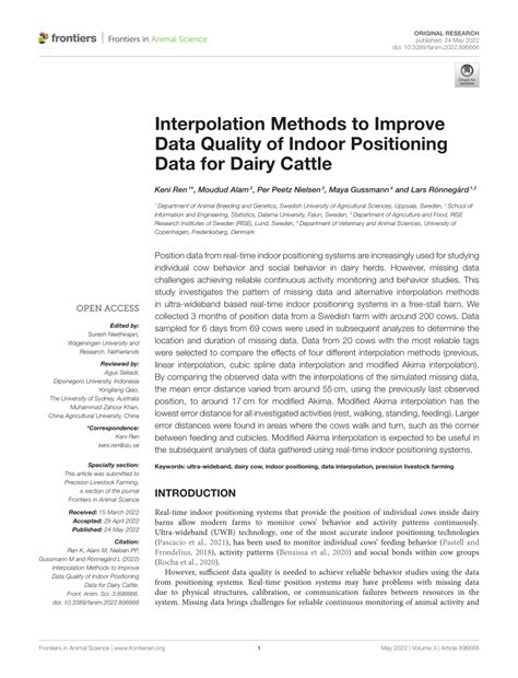 Pdf Interpolation Methods To Improve Data Quality Of Indoor