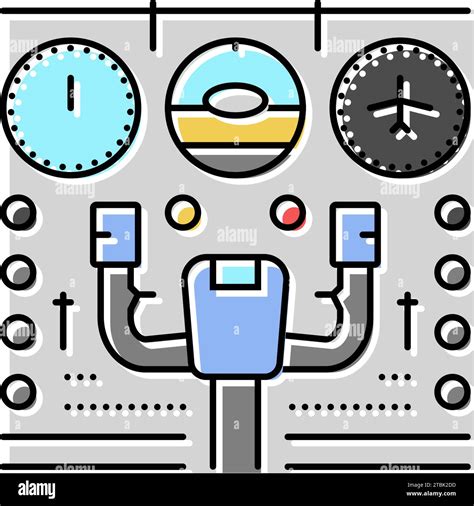 Instrument Panel Aircraft Color Icon Vector Illustration Stock Vector Image And Art Alamy