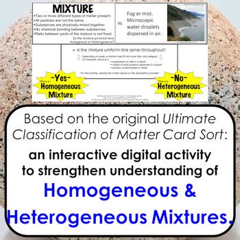 Ultimate Classification Of Matter Card Sort 52 Interactive Digital
