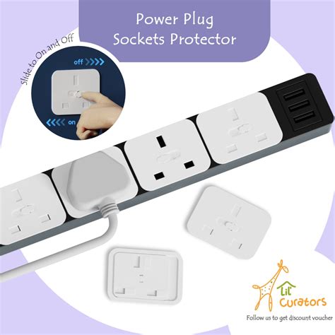 [lil Curators] Convenient Slide On Sg Electric Outlet Socket Cover