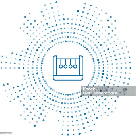흰색 배경에 격리된 파란색 선 진자 아이콘입니다 뉴턴 요람 추상 원 임의의 점 벡터 3차원 형태에 대한 스톡 벡터 아트 및 기타 이미지 3차원 형태 개념 개체 그룹