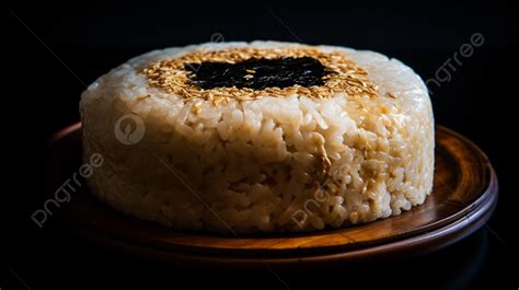 나무 접시에 검은 참 깨 쌀 떡을 굽다 고화질 사진 사진 음식 배경 일러스트 및 사진 무료 다운로드 Pngtree