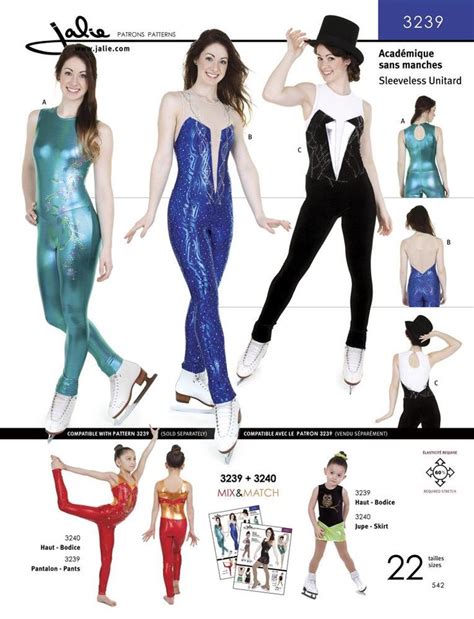 Jalie Long Sleeveless Unitard Sewing Pattern 3239 In 22 Sizes Women