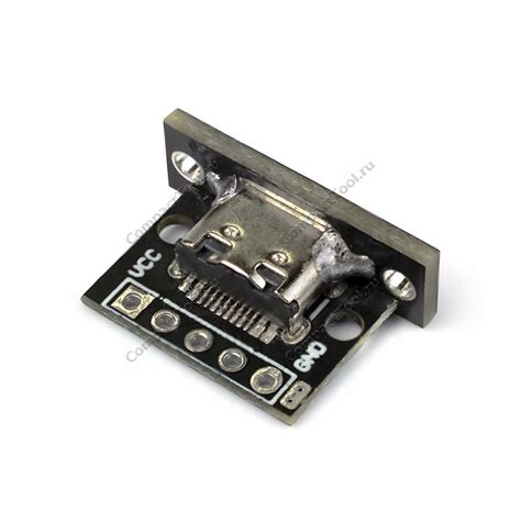 Разъем Type C Female на плате 5 Pin купить в интернет магазине